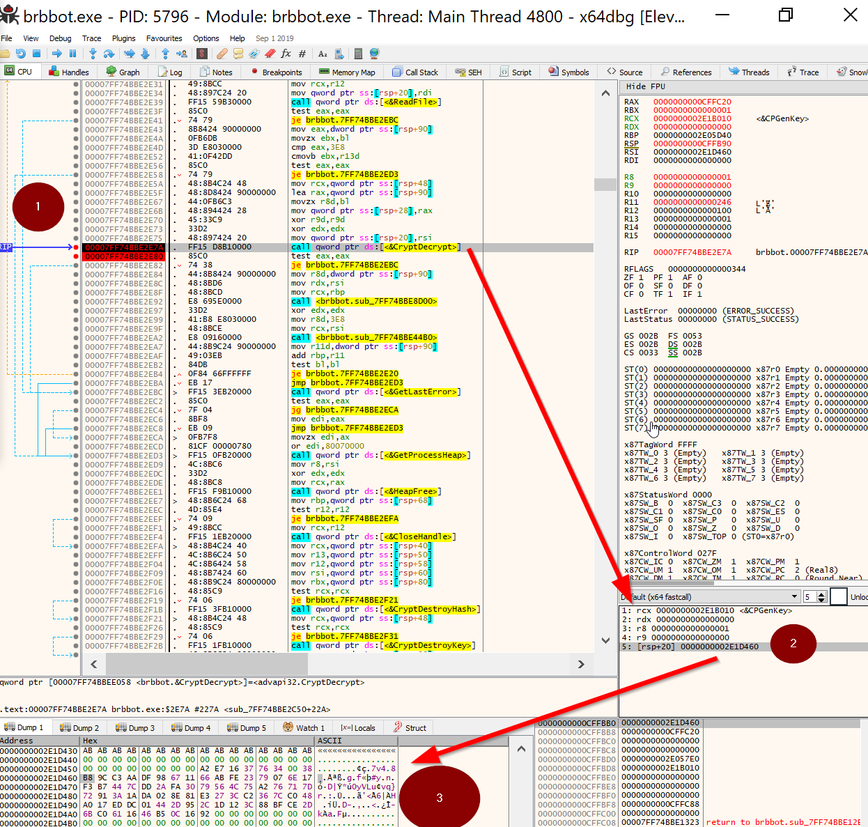 Reversing BRBBOT malware | CTFWriteups